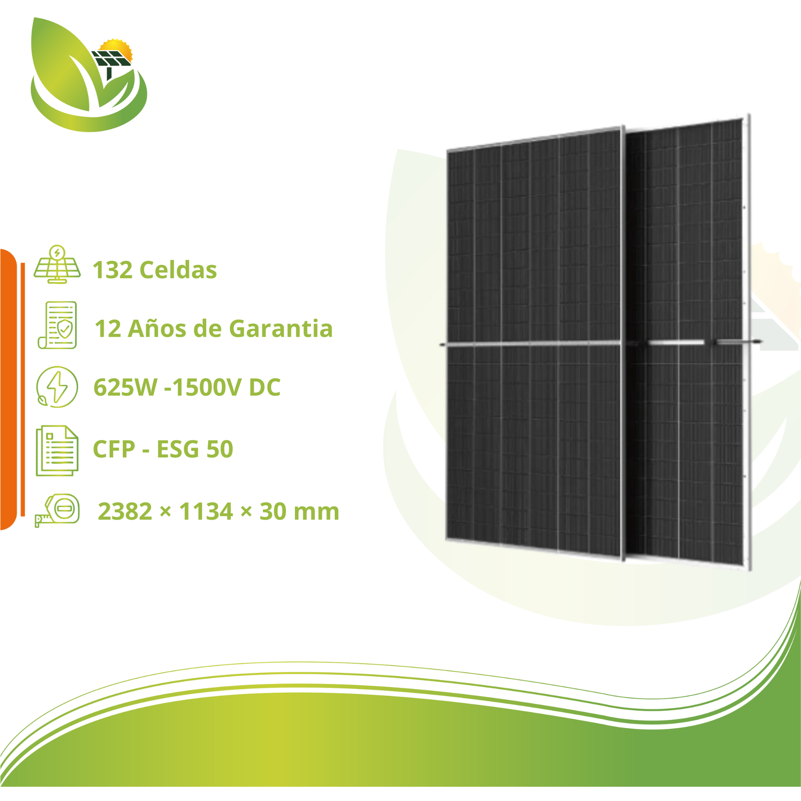 Panel Solar Bifacial Trina Solar Vertex N 625W N-Type i-TOPCon ...